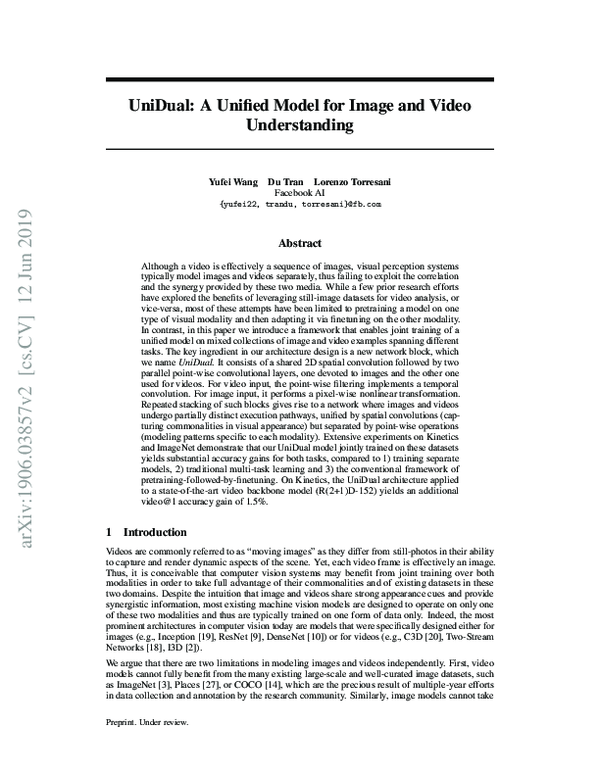 (PDF) UniDual: A Unified Model for Image and Video Understanding (PDF) UniDual: A Unified Model for Image and Video Understanding