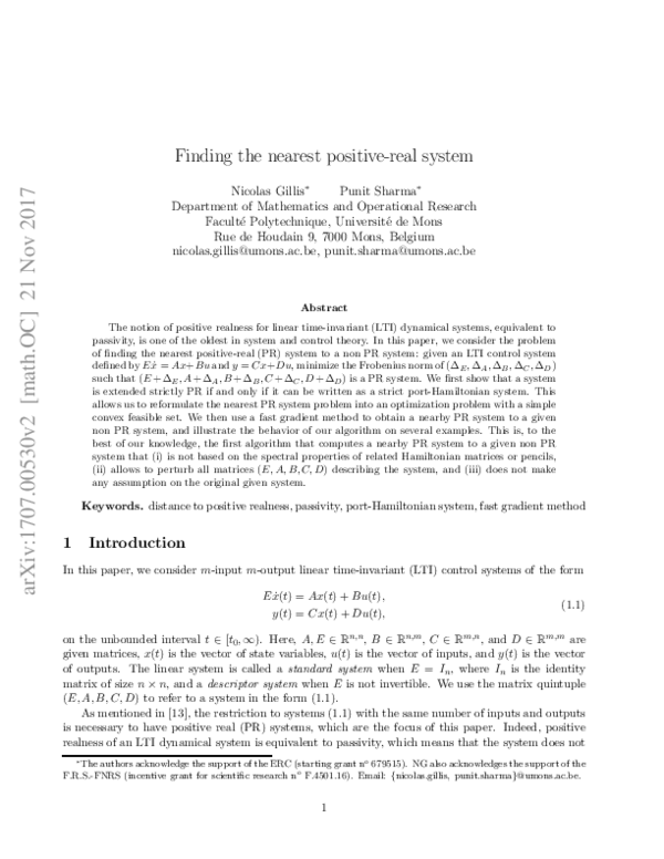 Finding the Nearest Positive-Real System