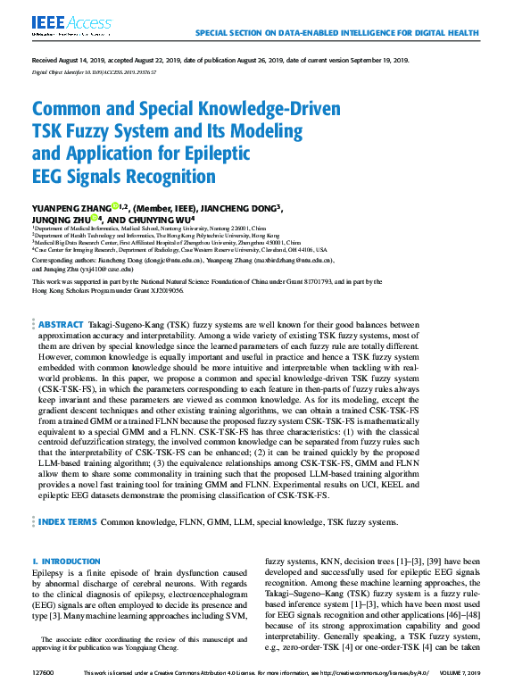 (PDF) Common and Special Knowledge-Driven TSK Fuzzy System and Its Modeling and Application for ...