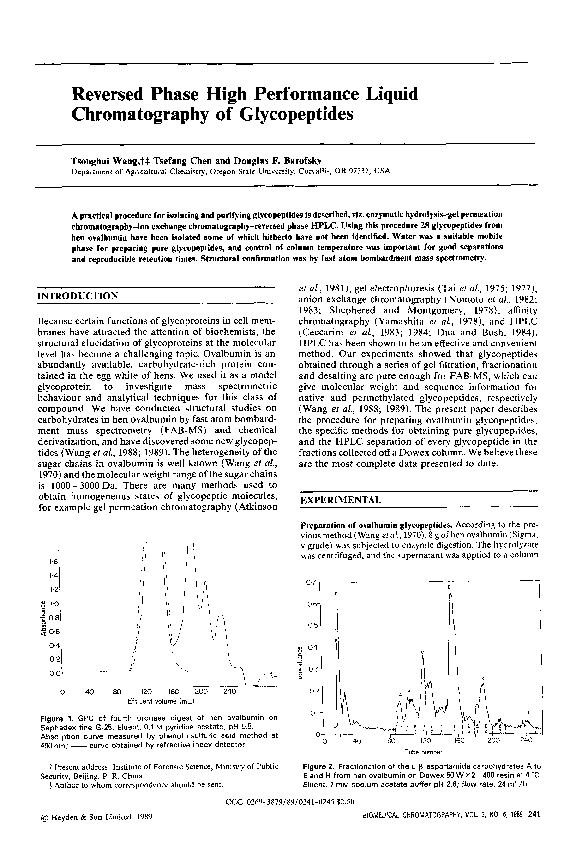 Pdf Reversed Phase High Performance Liquid Chromatographic Profile Of
