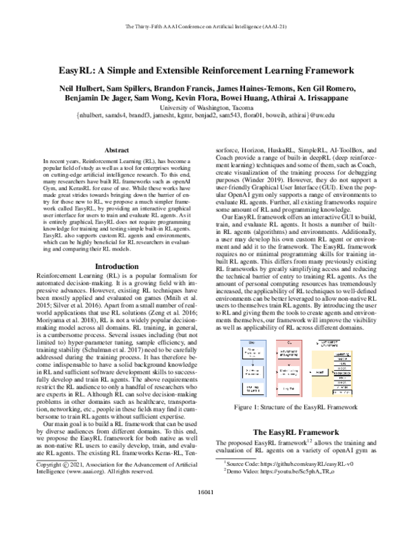(PDF) EasyRL: A Simple and Extensible Reinforcement Learning Framework