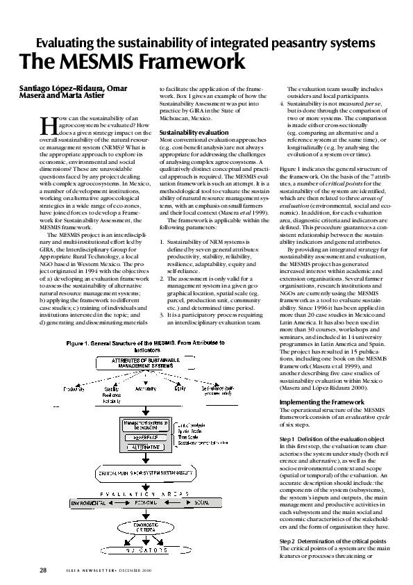 (PDF) Evaluating the sustainability of integrated peasantry systems The ...