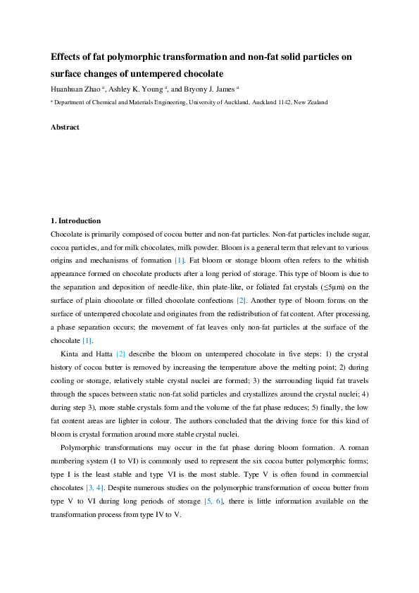 (PDF) Effects of Fat Polymorphic Transformation and Nonfat Particle ...