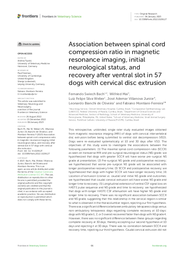 (PDF) Association between spinal cord compression ratio in magnetic ...