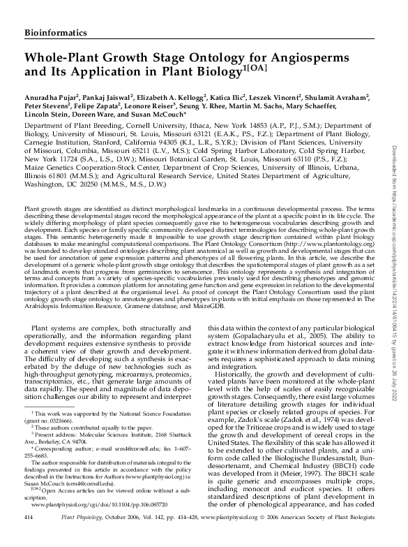 (PDF) Whole-Plant Growth Stage Ontology for Angiosperms and Its ...