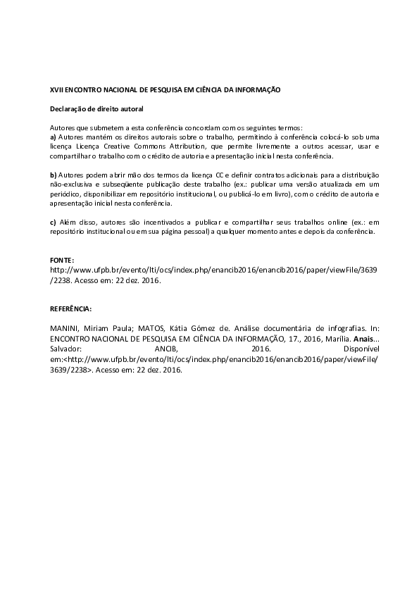 (PDF) Análise Documentária De Infografias | Kátia Matos - Academia.edu