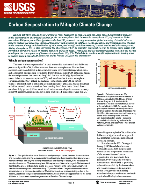 (PDF) Carbon sequestration to mitigate climate change