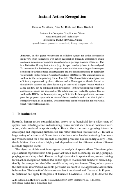 (PDF) Instant Action Recognition