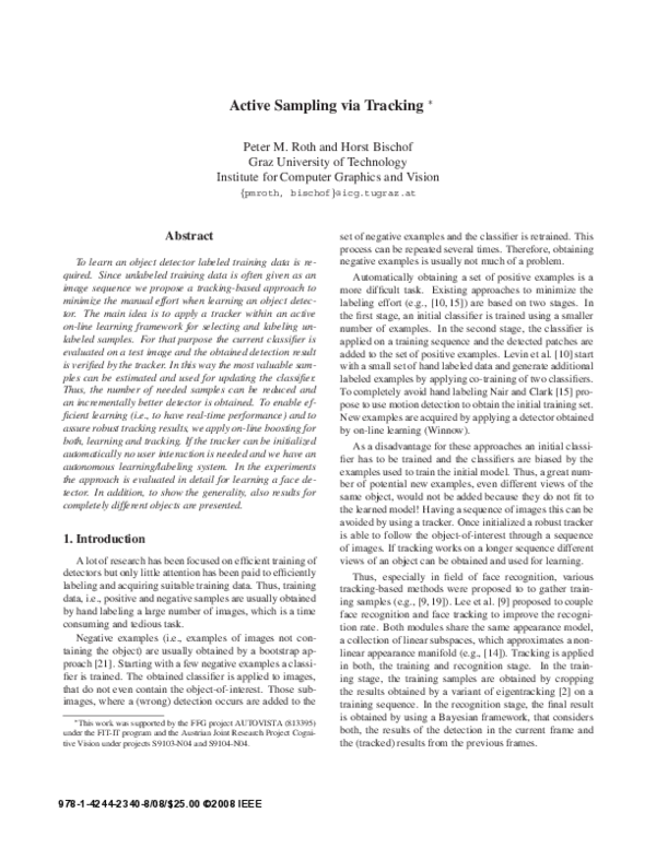 (PDF) Active sampling via tracking