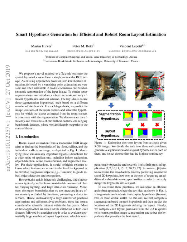 (PDF) Smart Hypothesis Generation for Efficient and Robust Room Layout ...