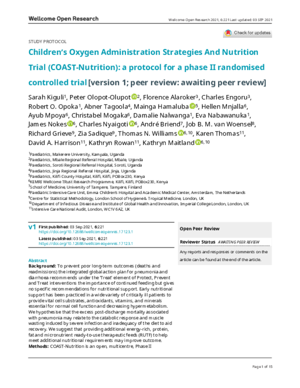 (PDF) Children’s Oxygen Administration Strategies And Nutrition Trial ...