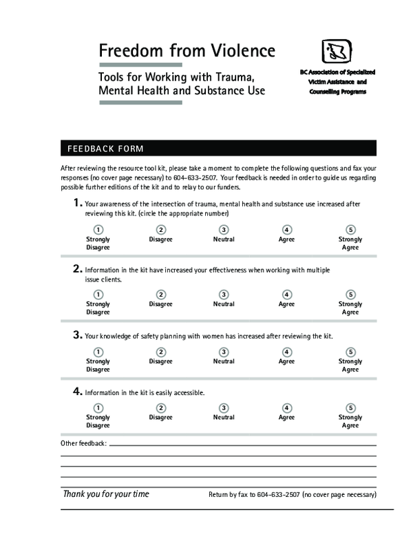 (PDF) Freedom from Violence: Tools for Working with Trauma, Mental ...