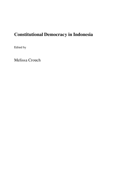 (PDF) Constitutional Democracy in Indonesia