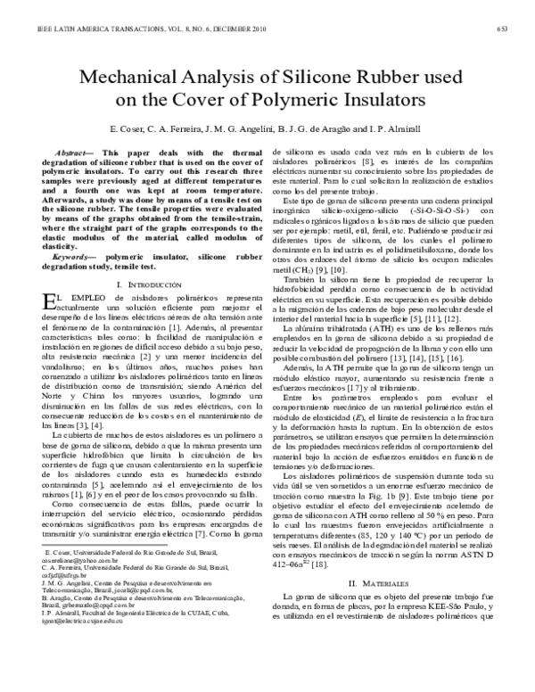 (PDF) Mechanical analysis of silicone rubber used on the cover of ...