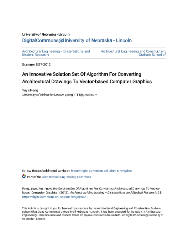 An Innovative Solution Set Of Algorithm For Converting Architectural ...