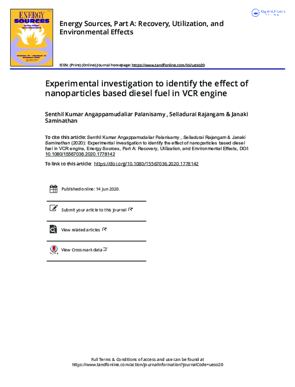 (PDF) Experimental investigation to identify the effect of nanoparticles based diesel fuel in ...