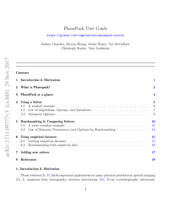 (PDF) PhasePack User Guide