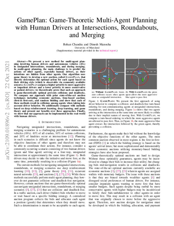 (PDF) GamePlan: Game-Theoretic Multi-Agent Planning With Human Drivers ...