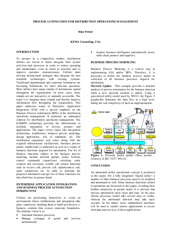 (PDF) Process automation for distribution operations management