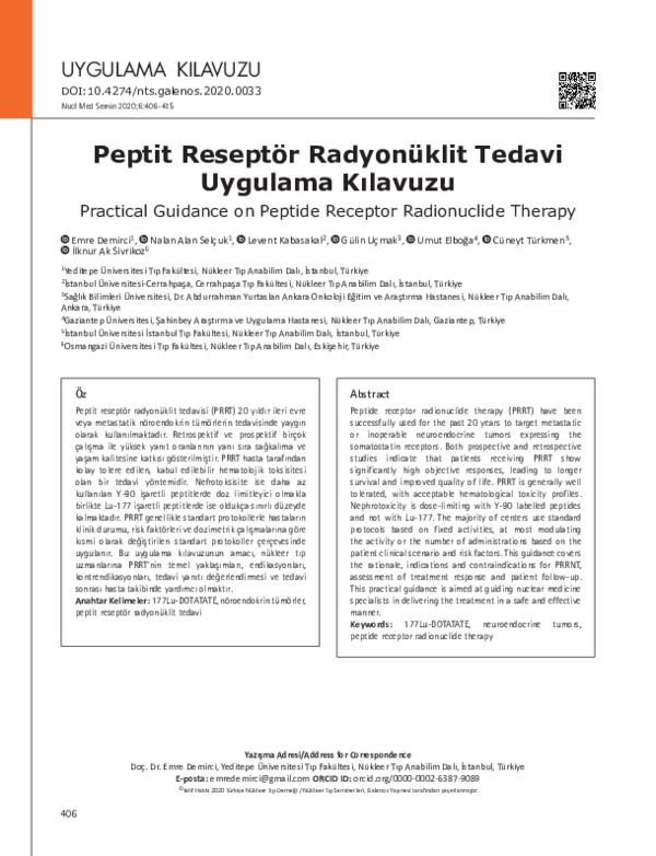 (PDF) Practical Guidance on Peptide Receptor Radionuclide Therapy