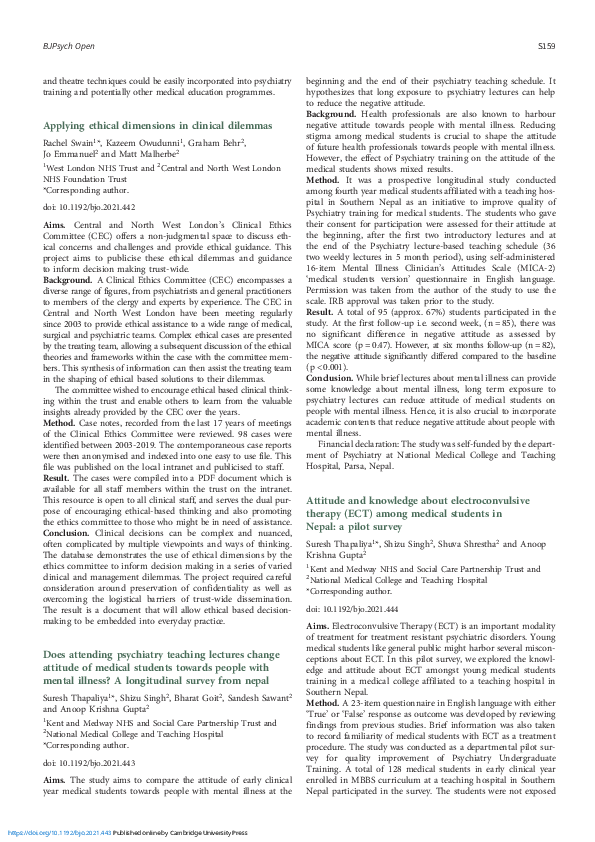 (PDF) Does attending psychiatry teaching lectures change attitude of medical students towards ...