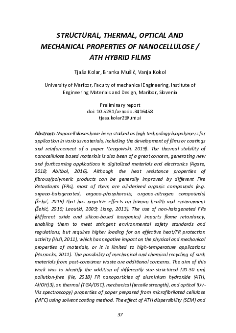 (PDF) Structural, Thermal, Optical and Mechanical Properties of ...