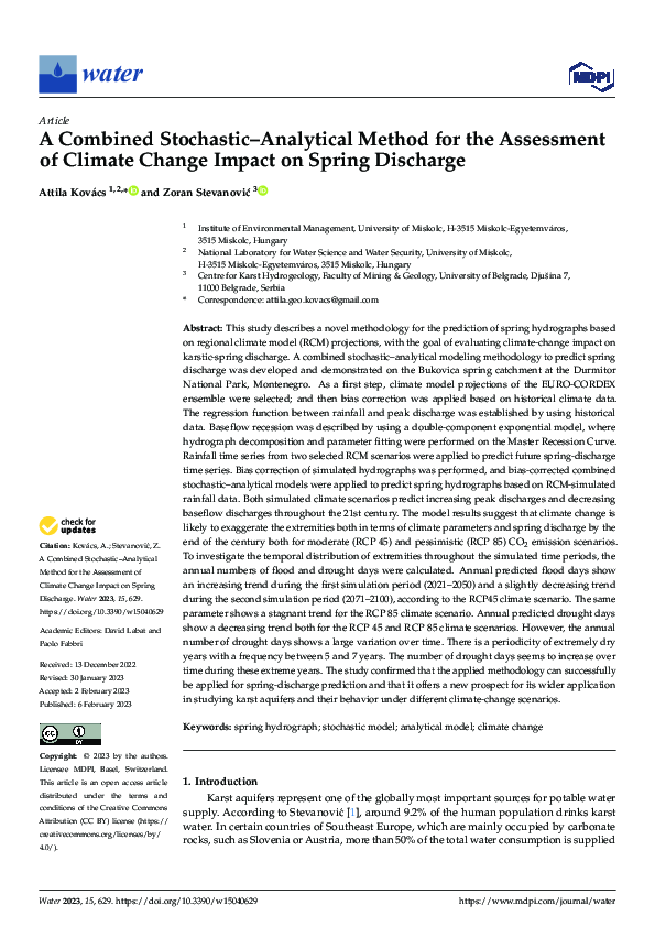 (PDF) A Combined Stochastic–Analytical Method for the Assessment of ...