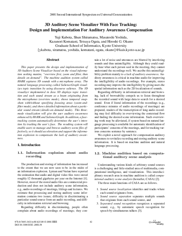 (PDF) 3D Auditory Scene Visualizer with Face Tracking: Design and Implementation for Auditory ...