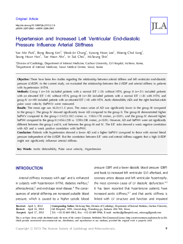 (PDF) Hypertension and Increased Left Ventricular End-diastolic ...