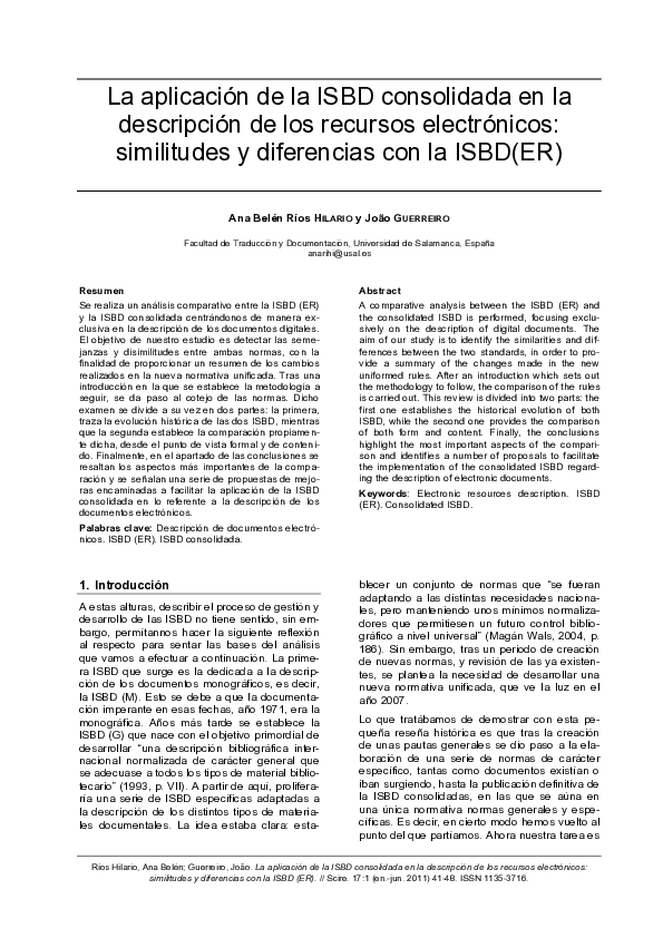 (PDF) La aplicación de la ISBD consolidada en la descripción de los ...