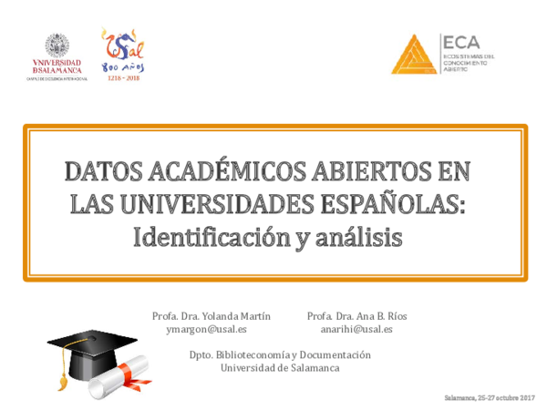 (PDF) Datos académicos abiertos en las universidades españolas ...