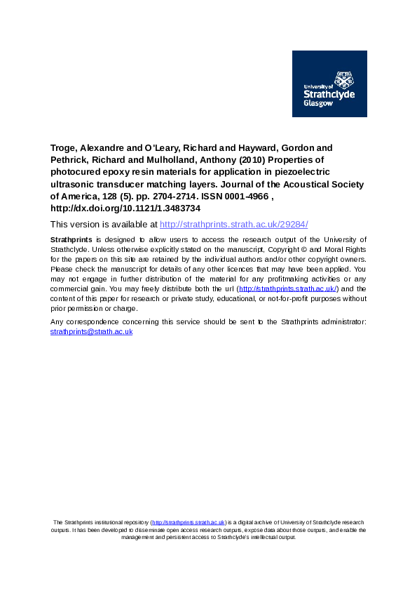 (PDF) Properties of photocured epoxy resin materials for application in ...