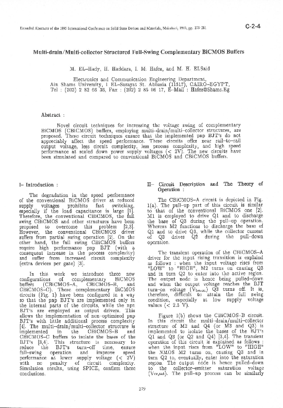 (PDF) Multi-drain/Multi-collector Structured Full-Swing Complementary ...