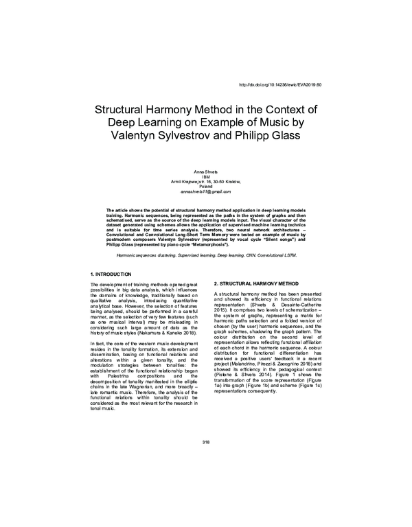 (PDF) Structural Harmony Method in the Context of Deep Learning on Example of Music by Valentyn ...