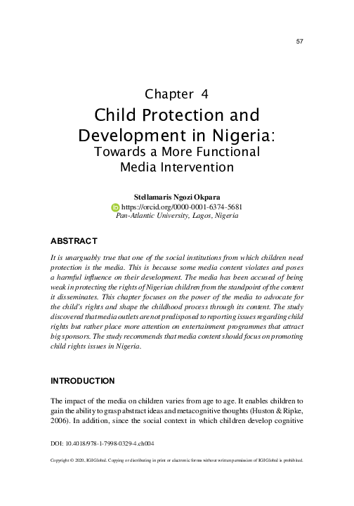 (PDF) Child Protection and Development in Nigeria