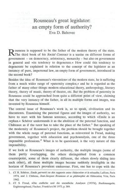 (PDF) Rousseau’s great legislator: an empty form of authority?