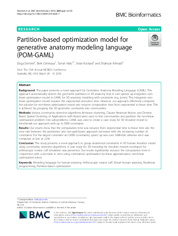 Pdf Partition Based Optimization Model For Generative Anatomy Modeling Language Pom Gaml