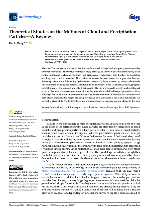 (PDF) Theoretical Studies on the Motions of Cloud and Precipitation ...