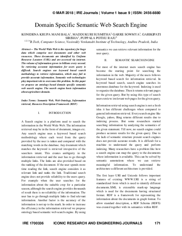 (PDF) Domain Specific Semantic Web Search Engine