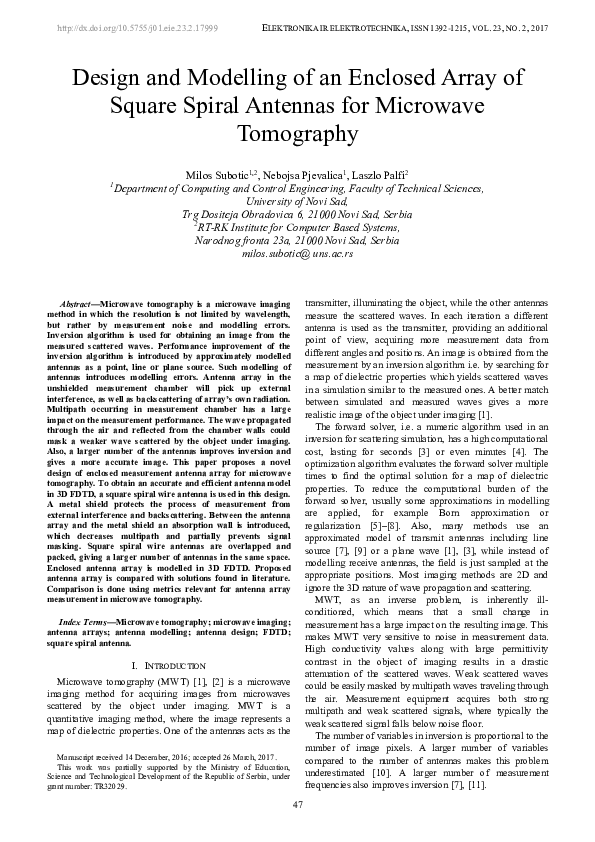 (PDF) Enclosed Square Spiral Antenna Array Design