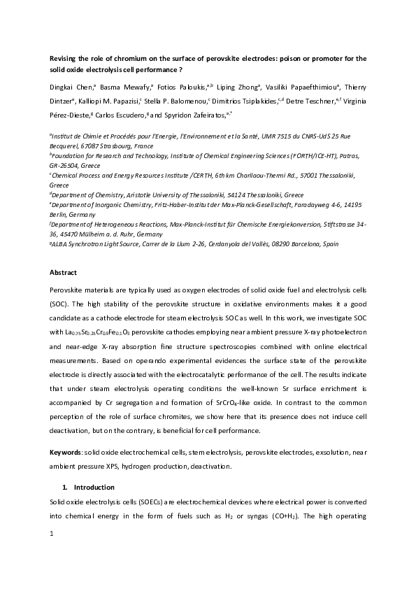 (PDF) Revising the role of chromium on the surface of perovskite ...