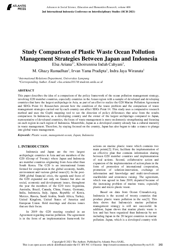 (PDF) Study Comparison of Plastic Waste Ocean Pollution Management ...