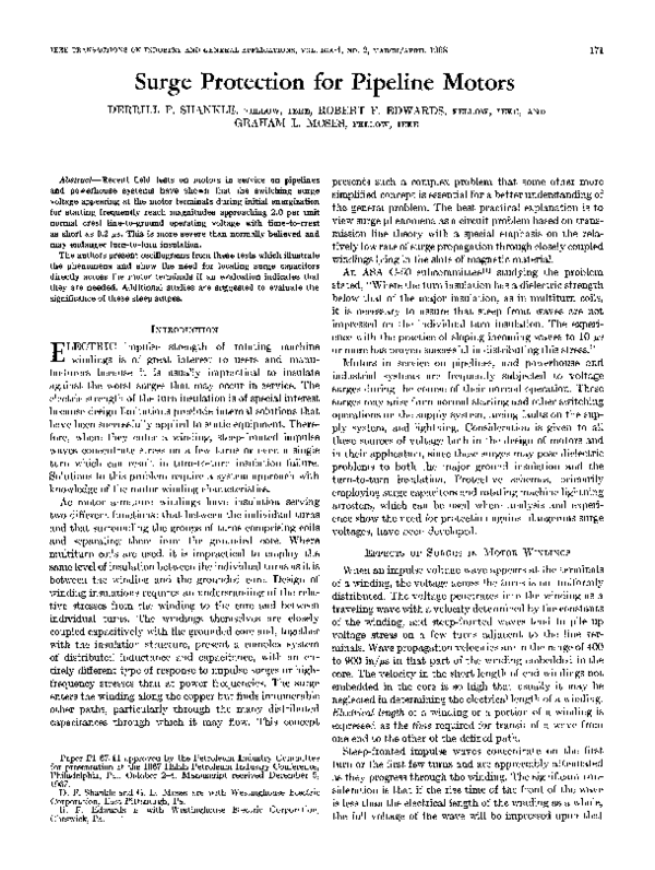(PDF) Surge Protection for Pipeline Motors