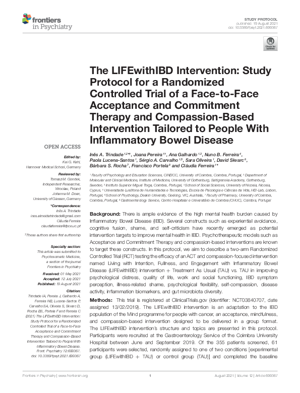 (PDF) The LIFEwithIBD Intervention: Study Protocol for a Randomized Controlled Trial of a Face ...
