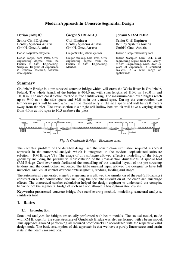 (PDF) Modern Approach In Concrete Segmental Design