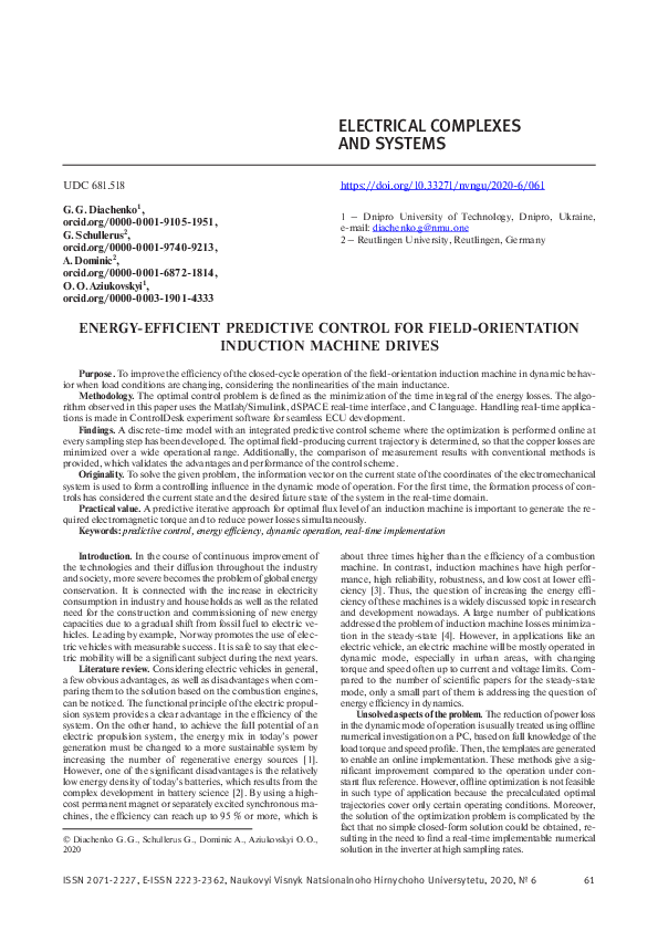 (PDF) Energy-efficient predictive control for field-orientation ...