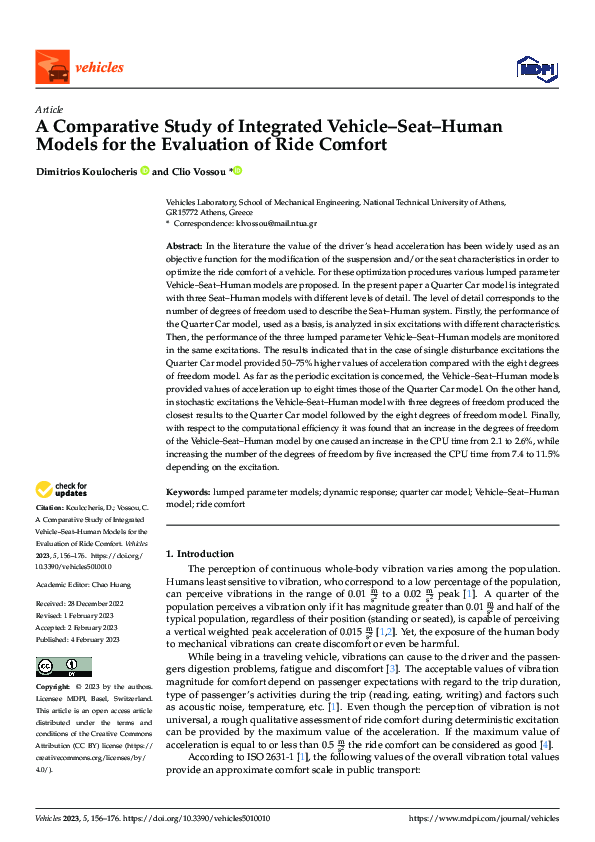 (PDF) A Comparative Study of Integrated Vehicle–Seat–Human Models for ... (PDF) A Comparative Study of Integrated Vehicle–Seat–Human Models for ...