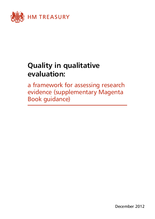 (PDF) Quality in Qualitative Evaluation: A framework for assessing ...