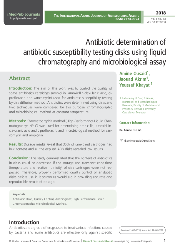 (PDF) Antibiotic determination of antibiotic susceptibility testing ...
