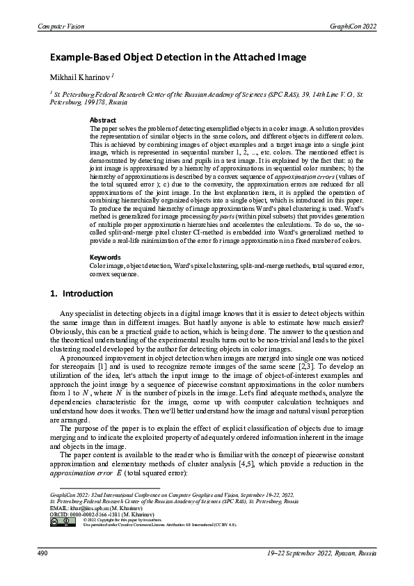 (PDF) Example-Based Object Detection in the Attached Image